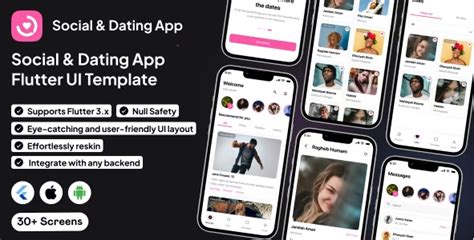 Linklove Ui Template Social Match And Chat App In Flutter Dating App Cupidconnect Template