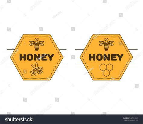 Honey Logo Design Propolis Label Food Stock Vector Royalty Free