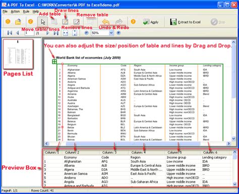 download software convert pdf file excel format free importfile