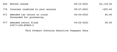 Amended Return R Irs