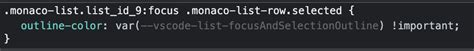 White Outline On All Selected List Rows Issue Microsoft Vscode GitHub