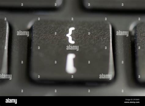 Square Bracket And Curly Bracket Key On A Laptop Keyboard Stock Photo Alamy