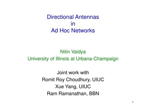 ppt directional antennas in ad hoc networks powerpoint presentation
