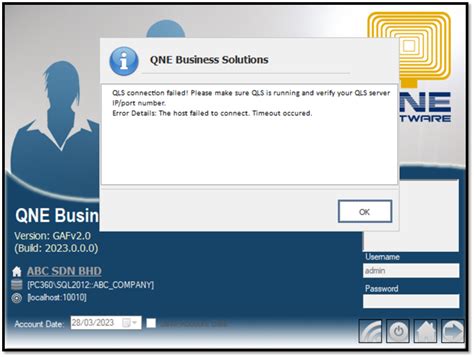 All Computers Cannot Login Qne Software Qls Connection Failed Qne Optimum Sdn Bhd