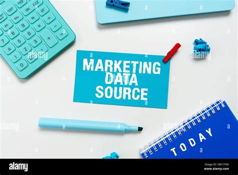 Writing Displaying Text Marketing Data Source Internet Concept