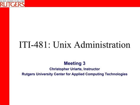 Unix Administration 3 Ppt