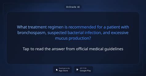 What Treatment Regimen Is Recommended For A Patient With Bronchospasm