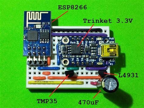 Ending The Temperature To A ThingSpeak Channel Using The TMP Sensor This Is A Small And Low
