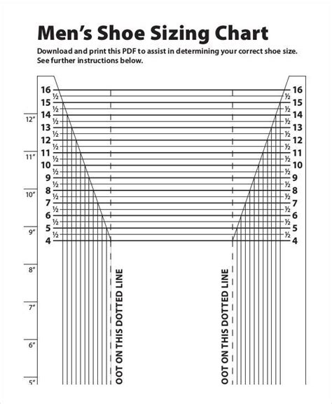 Zappos Printable Shoe Size Chart