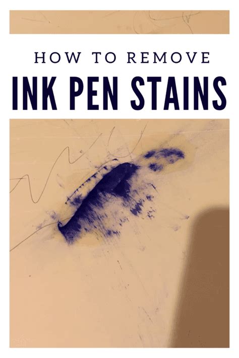 How To Remove Ink Pen Stain