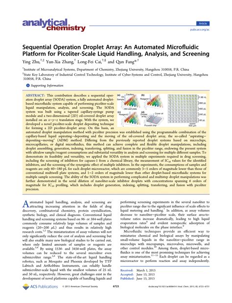 pdf sequential operation droplet array soda an automated