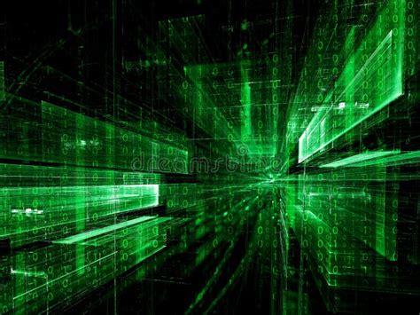 Matrix Theme Background Abstract Digitally Generated Image Stock Illustration Illustration