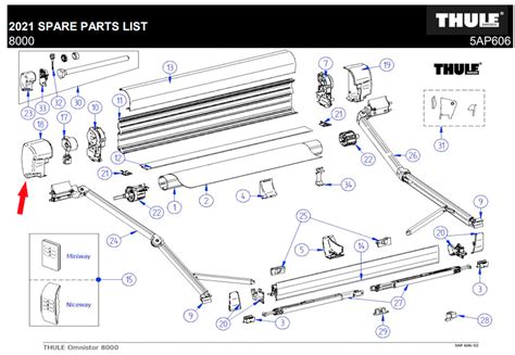 Thule End Cap Fits Omnistor 8000 Berger Camping