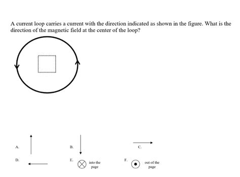 Solved A Current Loop Carries A Current With The Direction Chegg Com