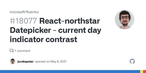 React Northstar Datepicker Current Day Indicator Contrast · Issue