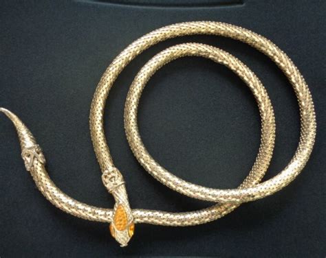 Whiting And Davis Jewelry Gold Tone Mesh Jeweled W Marquise Cut Citrine