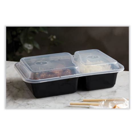 Pactiv Evergreen Newspring Versatainer Microwavable Containers Rectangular 2 Compartment 30