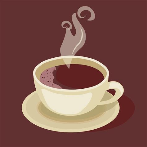 선선한 날 따뜻한 커피 한 잔 프리미엄 벡터