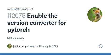 enable the version converter for pytorch · issue 2075 · microsoft