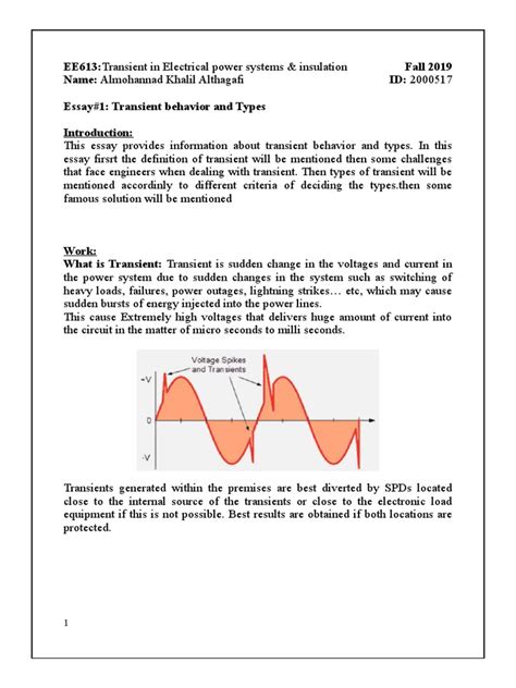 Transient Behavior And Types Pdf Capacitor Transformer