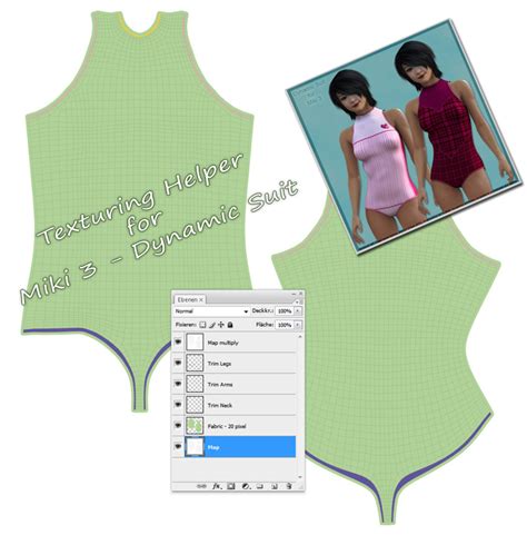 miki 3 suit texturing helper psd poser sharecg
