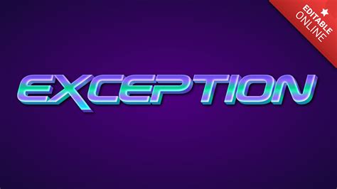 Exception Fantasy Text Effect Generator