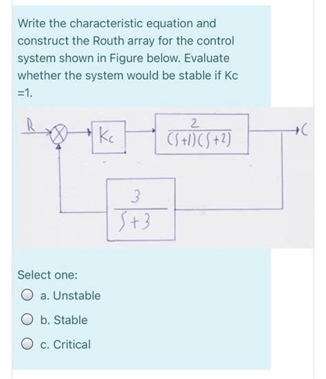 Solved Write The Characteristic Equation And Construct The