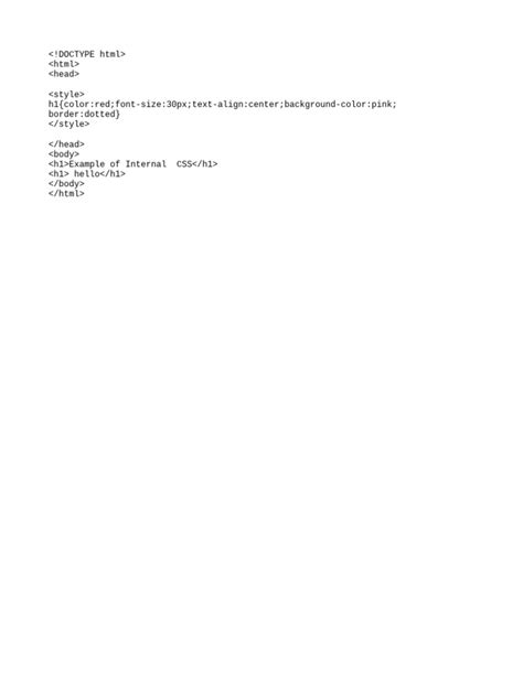 Internal Css Pdf
