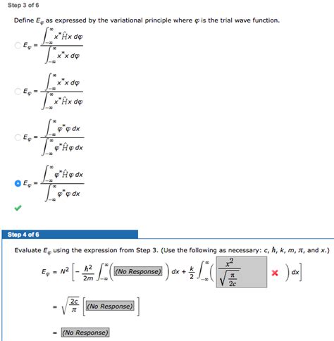 solved derivation in using the variational method to
