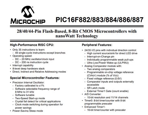Solved 1 For Pic 16f887 Microcontroller If A Digital Signal