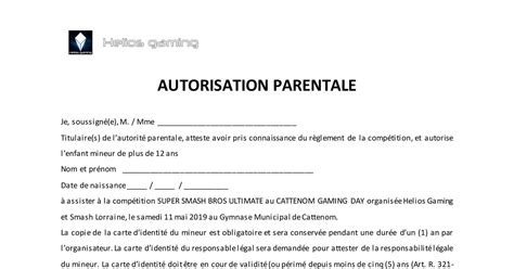 AUTORISATION PARENTALE Pdf DocDroid
