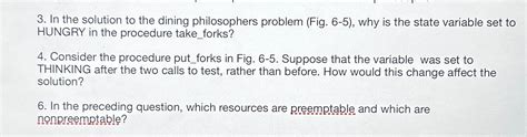 Solved In The Solution To The Dining Philosophers Problem