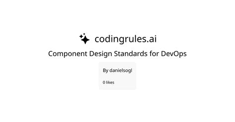 component design standards for devops coding rules codingrules ai