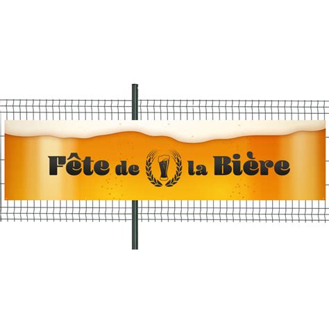 Banderole Pvc Oeillets 100x400 Cm Plv Fête De La Bière Modèle 1