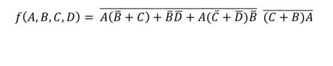 simplify the following logical function by algebraic