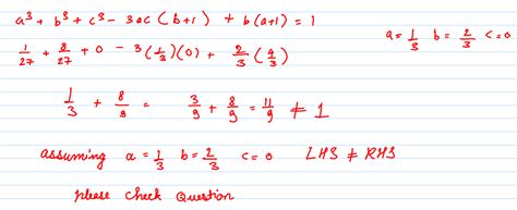 if a b c 1 then prove that a a a b b b c c c 3{ac b 1 b a 1 } 1