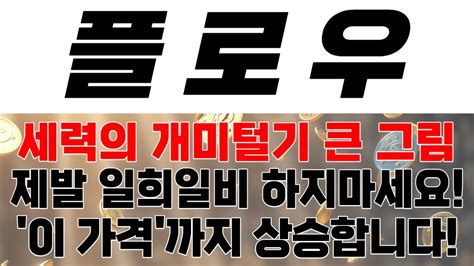 플로우 플로우코인플로우코인전망플로우코인분석플로우목표가플로우전망플로우대응플로우호재플로우차트플로우분석플로우코인분석 Youtube