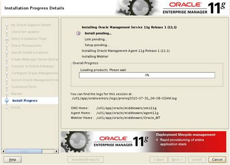 Installing Oracle Enterprise Manager Grid Control 11g Release 1 11 1 0 1 0 Linux X86