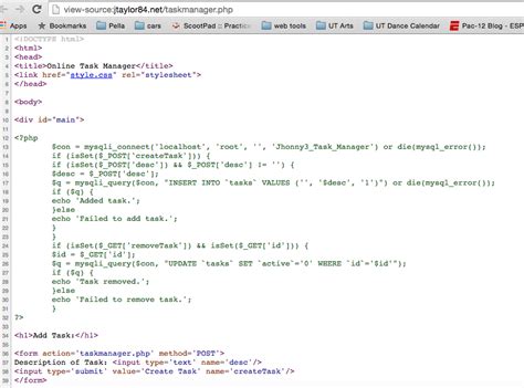 Php Online Task Manager For Website Stack Overflow