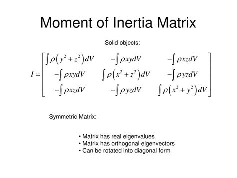 ppt moment of inertia matrix powerpoint presentation free download