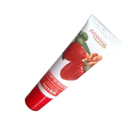 Red Patanjali Ayurveda Lip Balm Strawberry For Personal Packaging