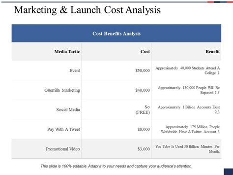 Marketing And Launch Cost Analysis Ppt Show Designs Download PowerPoint Slide Images PPT