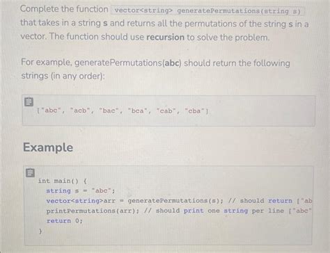 Solved Complete The Function Vector Chegg