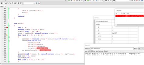 C Why Does Codeblocks Memory Dump Window Not Show The Error Stack Overflow