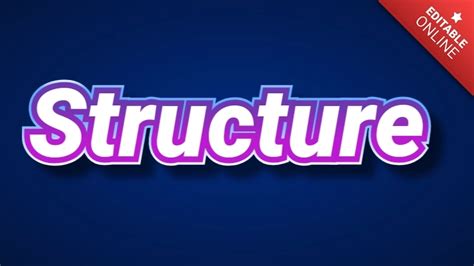 Structure White Blue Pink 3d Text Effect Generator