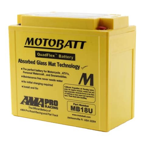 Motobatt Battery Quadflex Agm Mb18u Agm Batteries