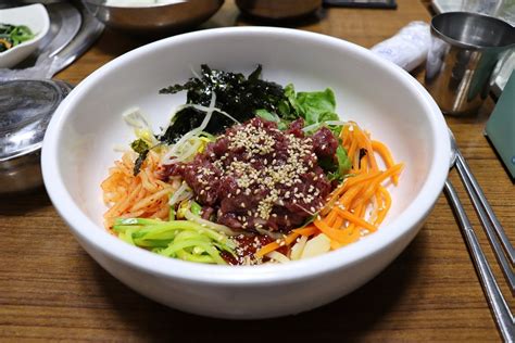 육회비빔밥 육회 쇠고기 Pixabay의 무료 사진