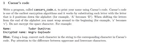 Solved Caesar S Code Write A Program Called Chegg