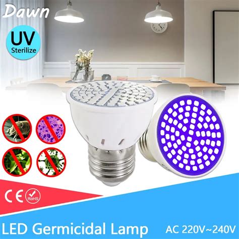 자외선 Uvc 살균 소독 Led 전구 Uv 살균기 오존 스폿 라이트 진드기 박테리아 퇴치 Ac 220v E27 Mr16 램프 살균등 Aliexpress
