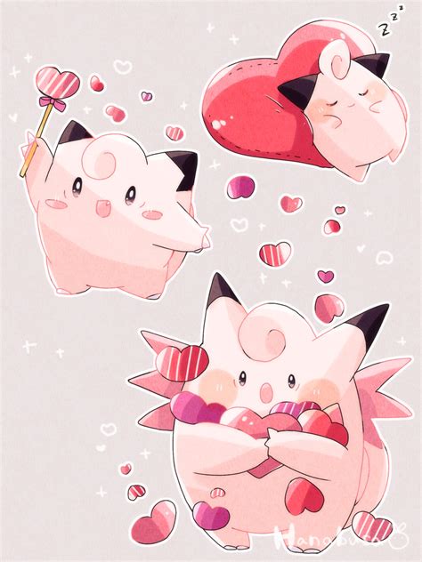 Clefairy Cleffa And Clefable Pokemon Drawn By Hanabusaoekaki Danbooru